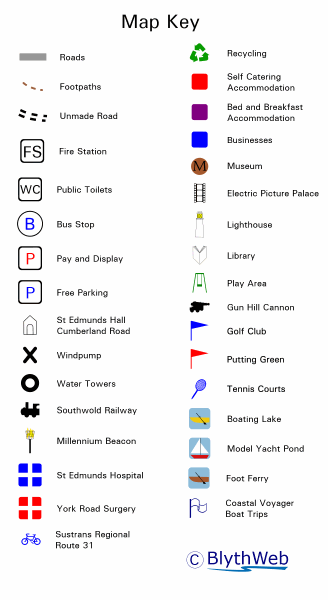Southwold Town Map (South)