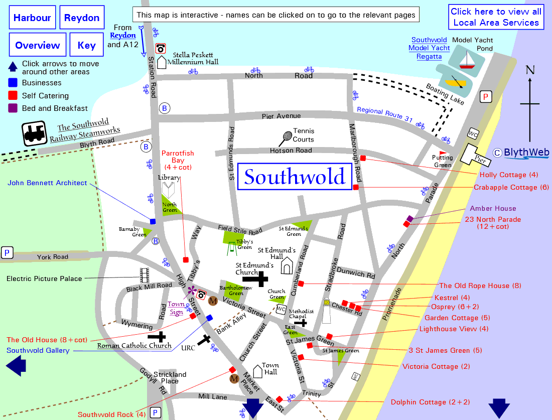 Southwold Town Map (North)